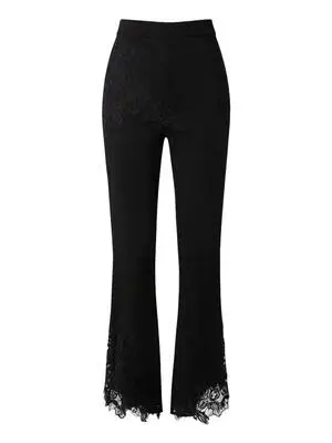 Ermanno Scervino Lace Flared Trousers - Black