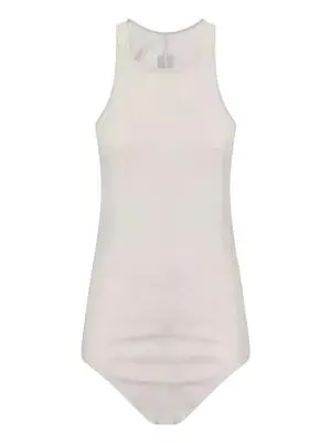 Rick Owens Ribbed Bodysuit - Neutrals