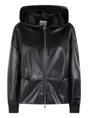 SEMICOUTURE Hooded Zip Jacket - Black