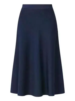 Max Mara Knitted A-line Midi Skirt - Blue
