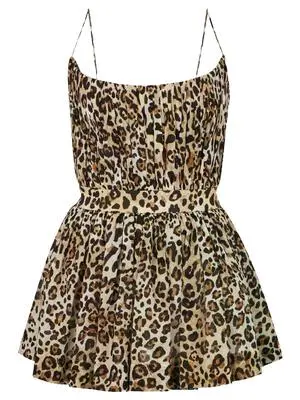Dsquared2 Leopard-print Mini Dress - Brown
