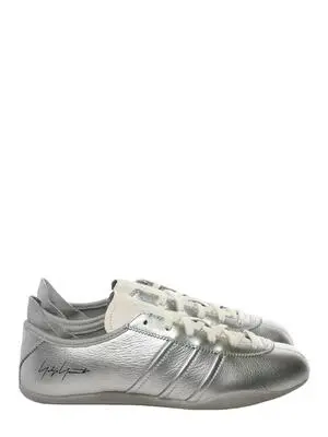 Y3 Tokyo Signature Stripe Leather Sneakers - Silver