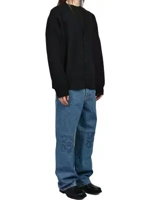 Loewe Buttoned Knitted Cardigan - Black