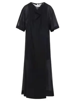 Carven Draped Midi Dress - Black