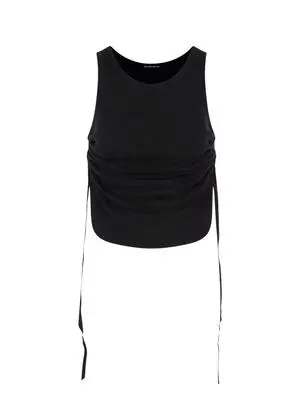 ANN DEMEULEMEESTER Wrinkled Tank Top - Black