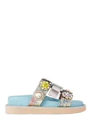 Kurt Geiger Ornate Orson Crystal-embellishment Sandals - Blue