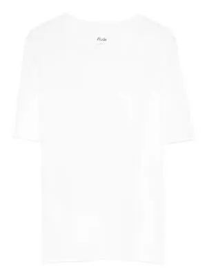 ALLUDE Short-sleeve T-shirt - Neutrals