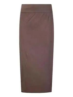 Labo.art Slim-fit Elasticated Midi Skirt - Brown