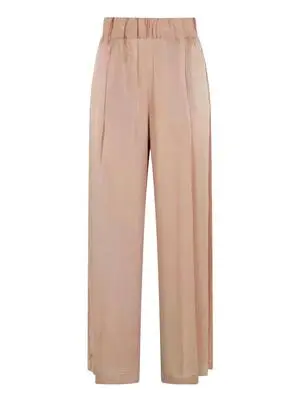 SEMICOUTURE Elasticated Wide-leg Trousers - Pink