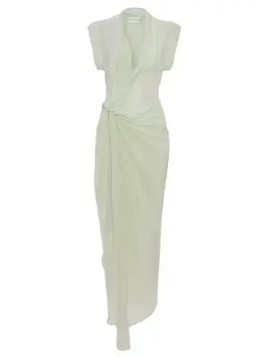 Victoria Beckham Twist Detail Dress - Green