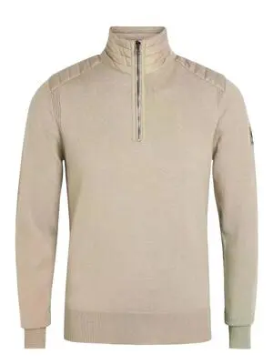 Belstaff Half-zip Quilted Sweater - Neutrals