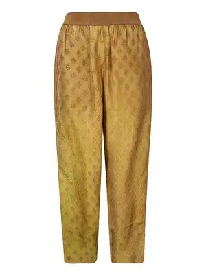 UMA WANG Geometric-pattern Trousers - Yellow