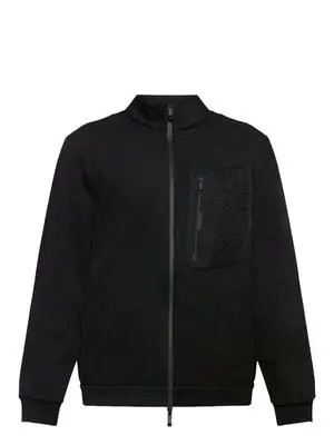 Moncler Mesh-pocket Zip-up Sweatshirt - Black
