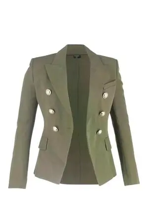 Balmain Peak-lapel Blazer - Green