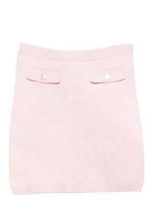 Moschino Diamond-quilted Mini Skirt - Pink