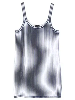 TOM FORD Striped Sleeveless Dress - Blue