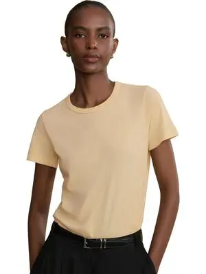 Jenni Kayne Cotton Slim T-shirt - Yellow