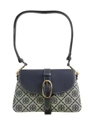 Tory Burch T Monogram Buckle Shoulder Bag - Neutrals
