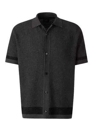 Brioni Knit Short-sleeve Shirt - Grey