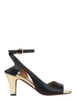 POLLINI Muse Ankle-strap Heeled Sandals - Black