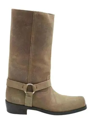 GOLDEN GOOSE Biker Buckle Strap Boots - Neutrals