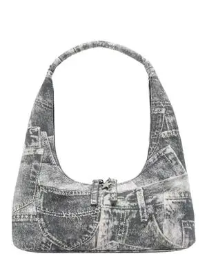 MARGESHERWOOD Printed Charm-detail Shoulder Bag - Grey
