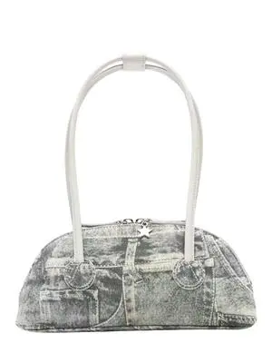 MARGESHERWOOD Printed Suede Shoulder Bag - Grey