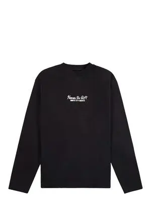 HONOR THE GIFT Long-sleeve Crewneck T-shirt - Black