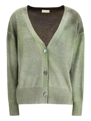 VERYBUSY Gradient Button Cardigan - Green