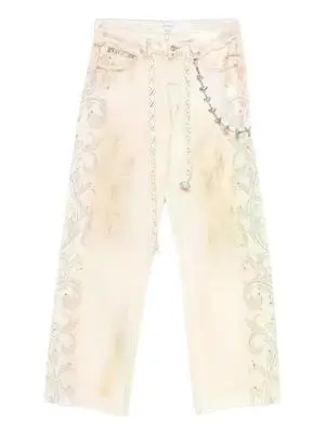 ERCOLE STUDIO Crystal-embellished Jeans - Neutrals