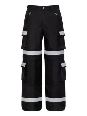 Vetements Stripe Detail Cargo Trousers - Black