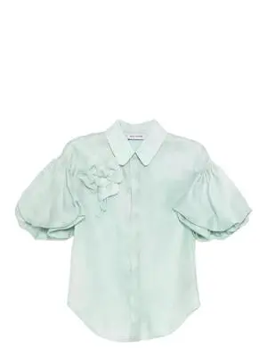 Dice Kayek Floral Embroidered Shirt - Green