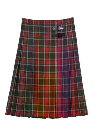 JUUN.J Plaid Pleated Skirt - Red