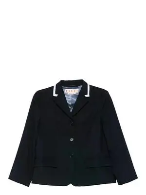Marni Contrast-trim Blazer - Blue