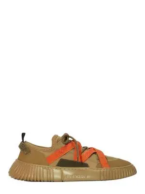 OSKLEN Overlap Logo-tape Sneakers - Brown