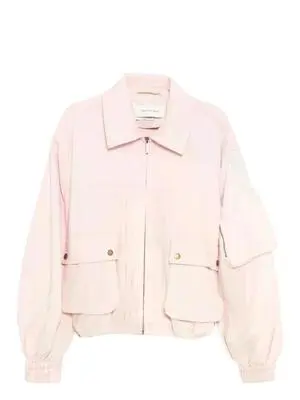 FENG CHEN WANG Logo-patched Long-sleeve Bomber Jacket - Pink
