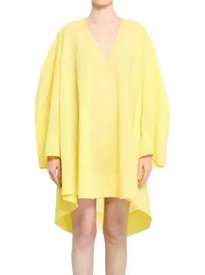 Jacquemus V-neck Flared Dress - Yellow