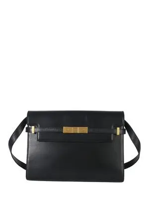 Saint Laurent Calfskin Manhattan Shoulder Bag - Black