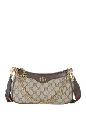 Gucci Gg Supreme Canvas Ophidia Shoulder Bag - Beige