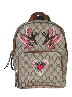 Gucci Gg Supreme Canvas Day Backpack - Brown
