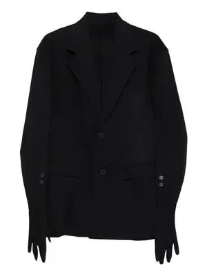 Issey Miyake Glove-detail Fitted Jacket - Black
