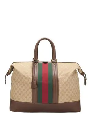 Gucci Original Gg Vintage Web Boston - Brown