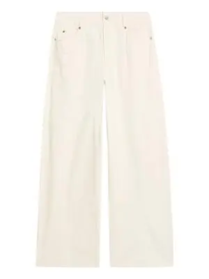 Cult Gaia Adorea Straight-leg Cotton-blend Pants - Ecru