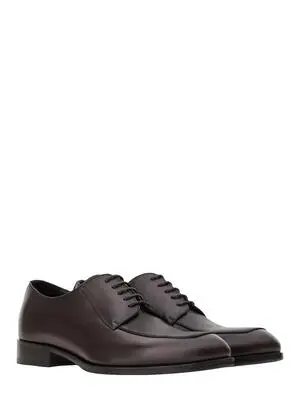 Canali Buffed Calfskin Derby - Brown