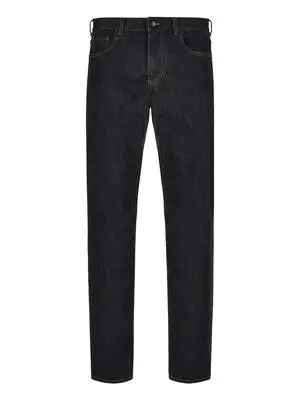 Canali Five-pocket Stretch Denim Pants - Grey