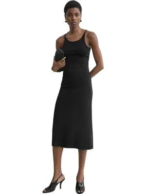 TOTEME Fluid Jersey Slip Dress - Black