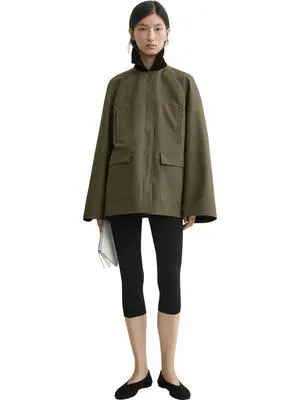 TOTEME Oversized Cotton Jacket - Khaki