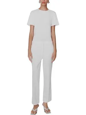 Marella Mid-rise Flare Pants - White