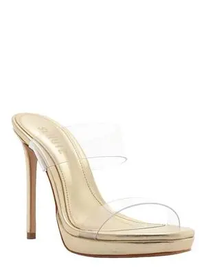 Schutz Ariella Platform Sandals - Platinum