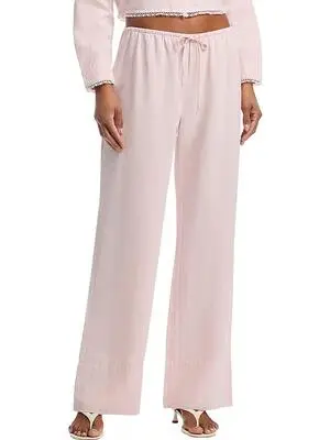 Bella Dahl Wide Leg Drawstring Pants - Ballet Pink